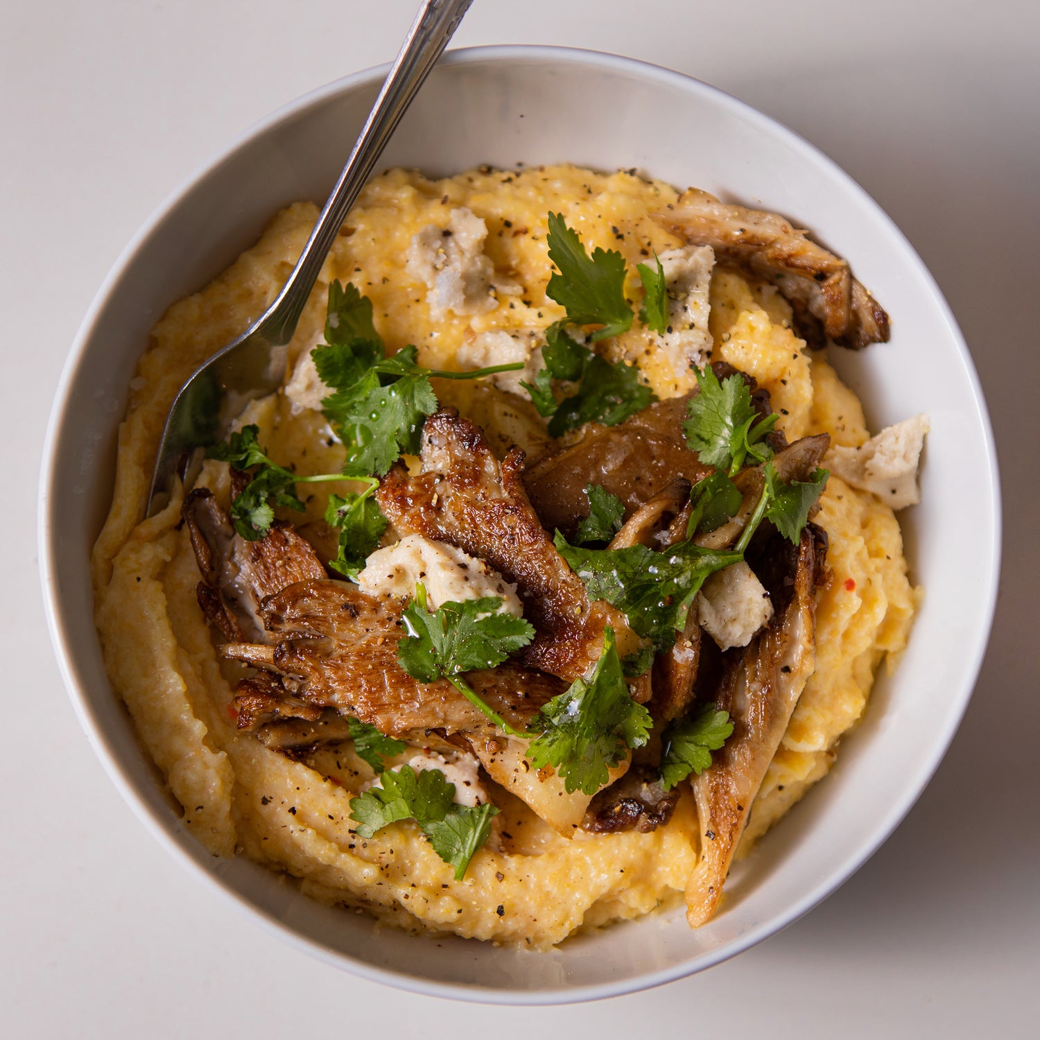 Mushroom & Ched Cheese Polenta – Honestly Tasty